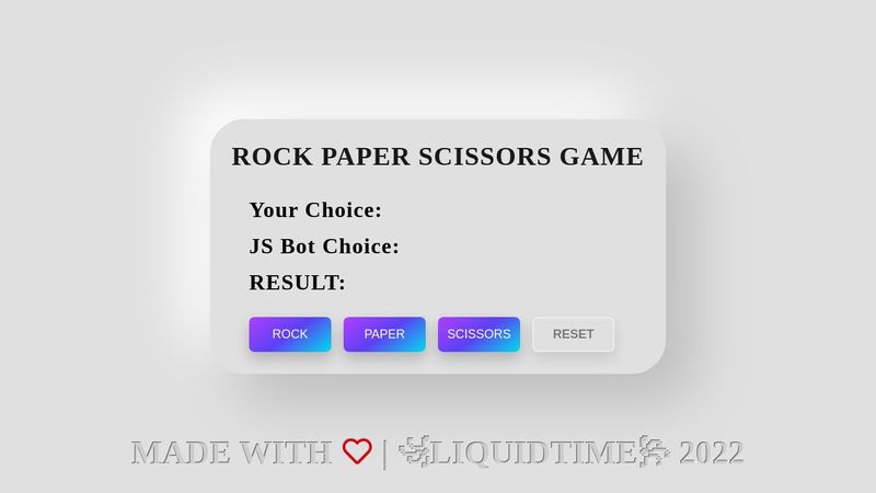 Rock Paper Scissors | GAME