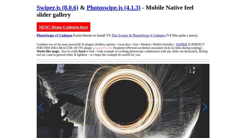 Slider and Lightbox :: slider (swiper.js 8) & Lightbox gallery ...
