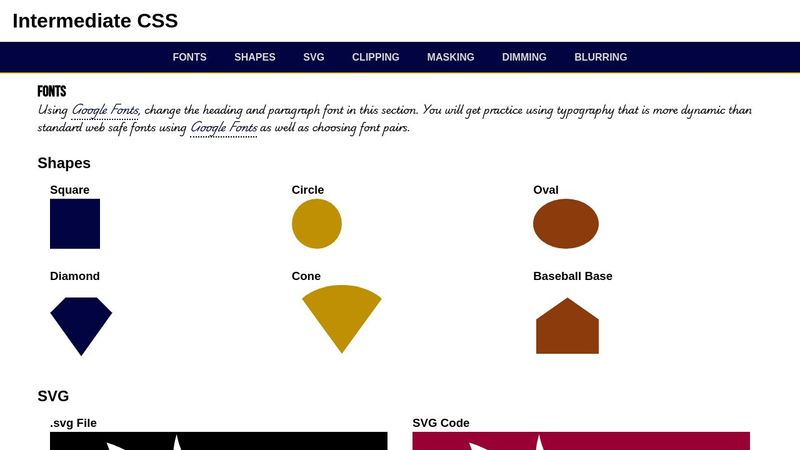 ACTIVITY // INTERMEDIATE CSS
