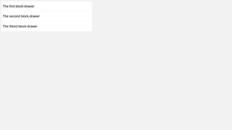 CSS Grid Based Drawer