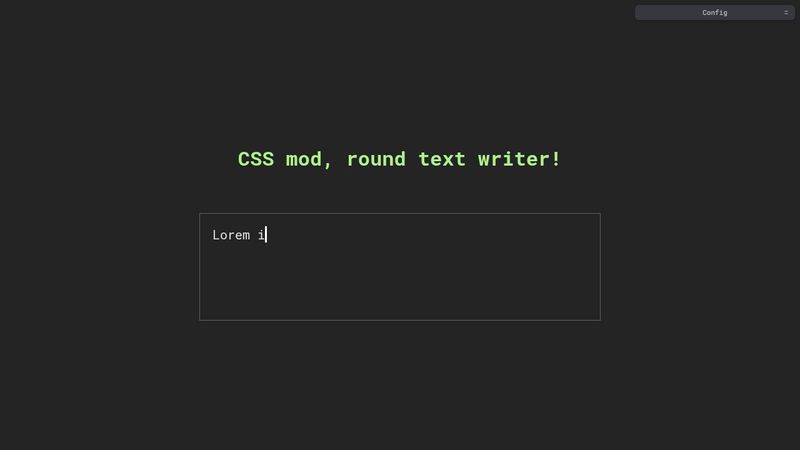 CSS multi-line Typewriter Effect with round, mod