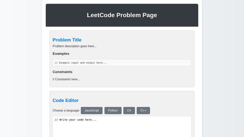 LeetCode problem page??