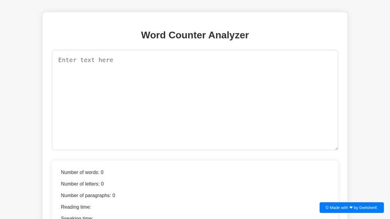 Word Counter Analyzer