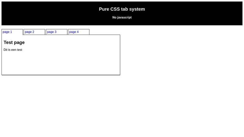 CSS tab system