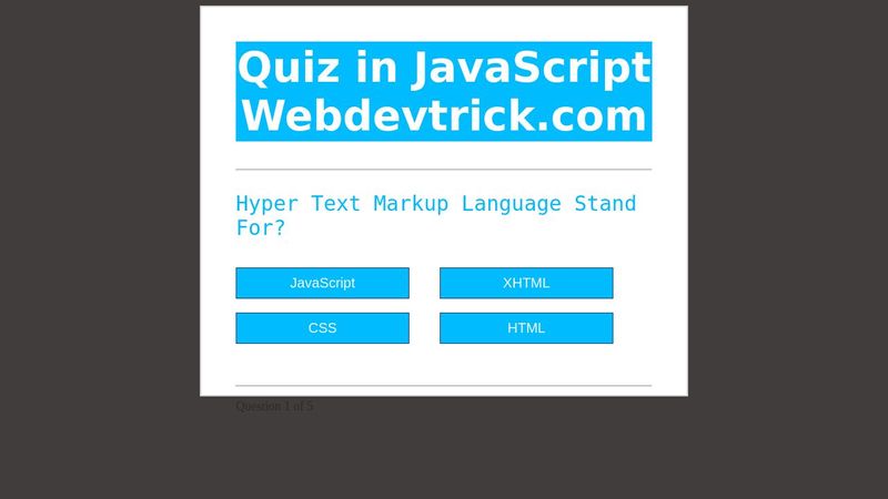 HTML CSS QUIZ