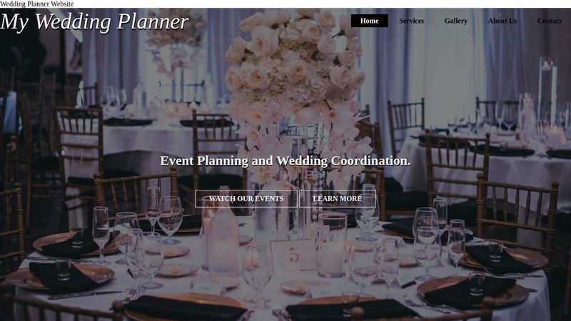 Wedding Planner Website