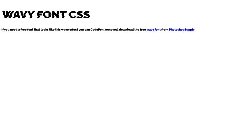 CSS Wavy Font Animation