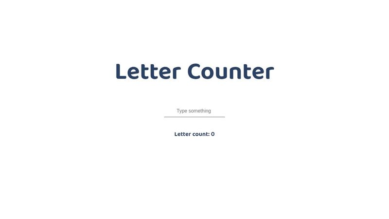 Letter Counter - Vanilla JavaScript