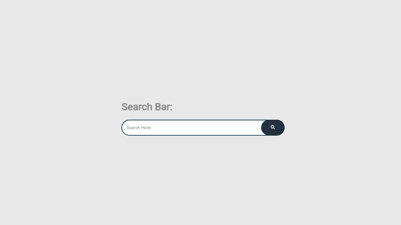 Simple Search Bar Css Html Pure