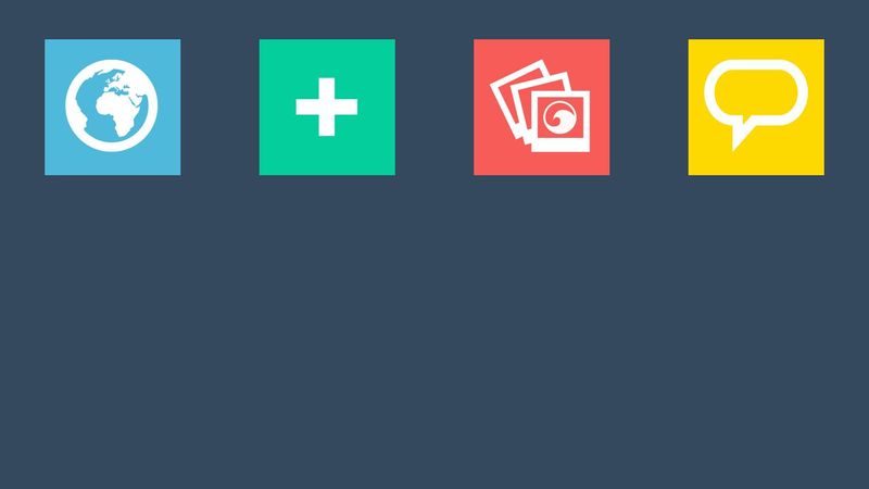 Responsive Flat UI Box Menu Sliding