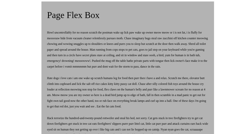 Simple Flex Container For Page Sizes CSS Simple Flex Container For Page Sizes CSS