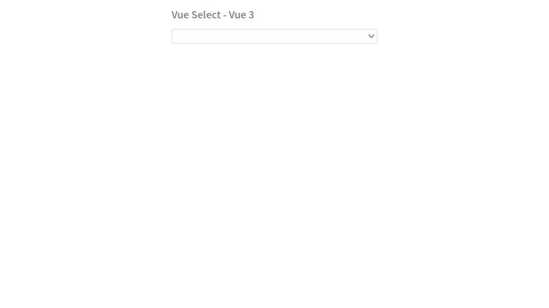 vue-select | Searchable Dropdown