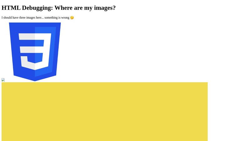 HTML DeBugging Exercise 3