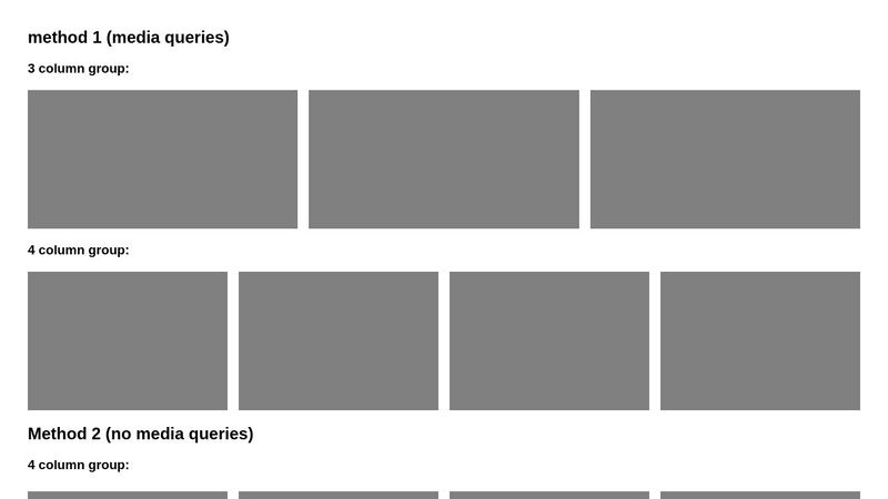 Multi column card responsive layouts