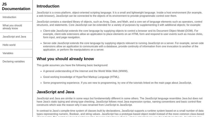 Build a Technical Documentation Page