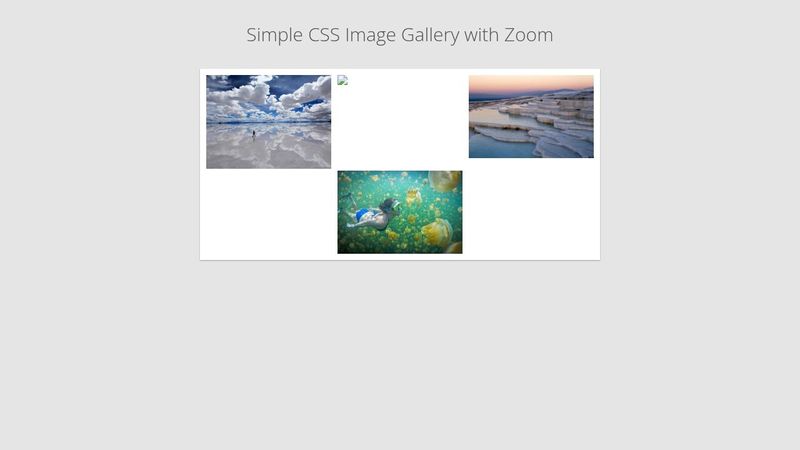 Simple CSS Image Gallery with Zoom