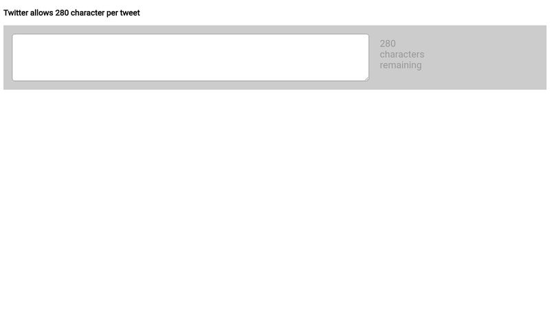 Twitter feed character count-down (jQuery)