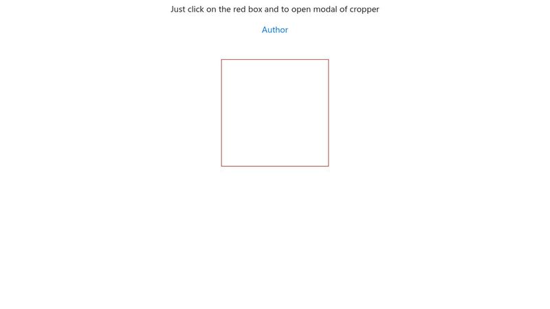 Cropper Js with bootstrap modal demo