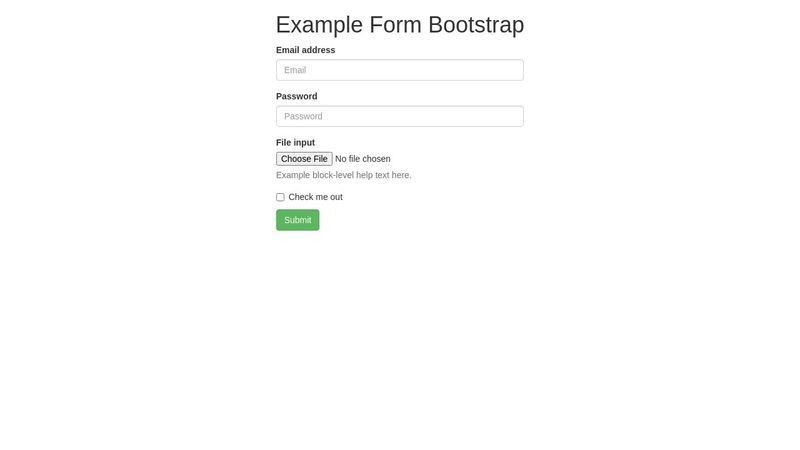 Basic Form Bootstrap