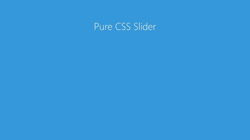 Pure CSS Slider