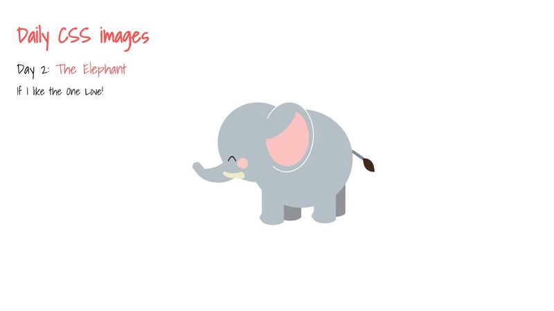 Elephant pure css #dailycssimages - Day 02