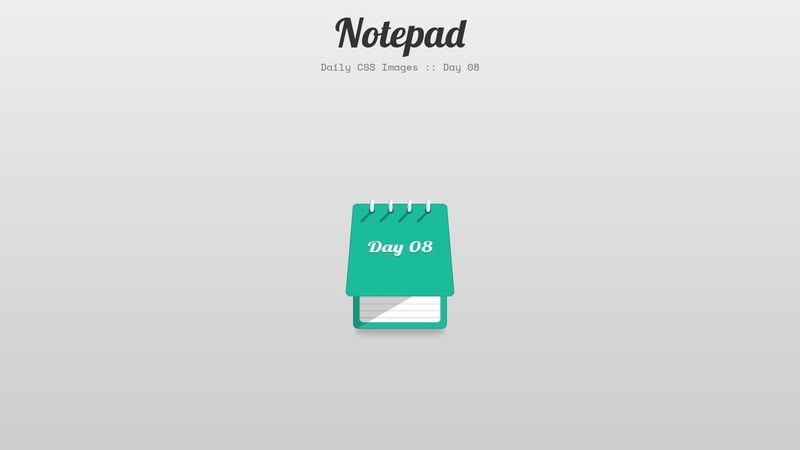 Notepad - Daily CSS Images - Day 08