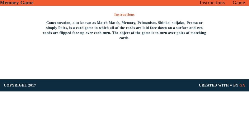 Memory Game - jQuery - Starter