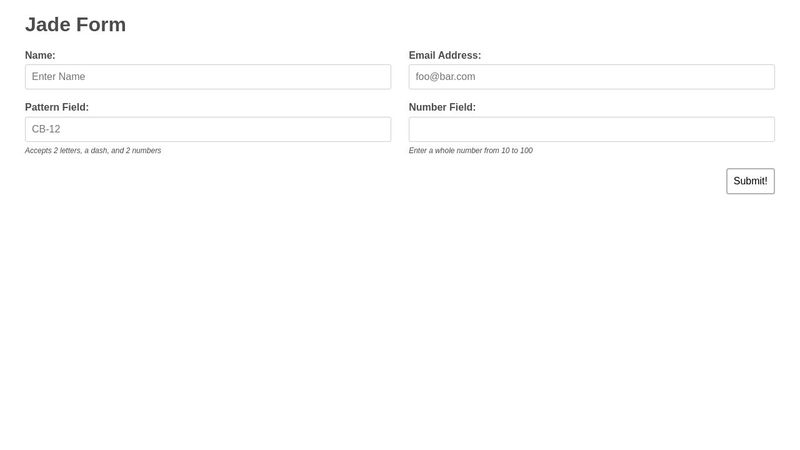 HTML5 Form Validation