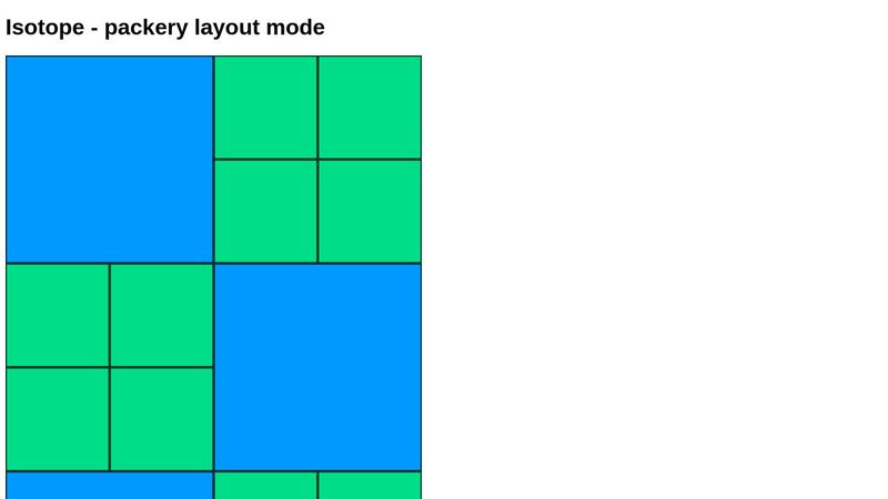 Isotope - packery layout mode