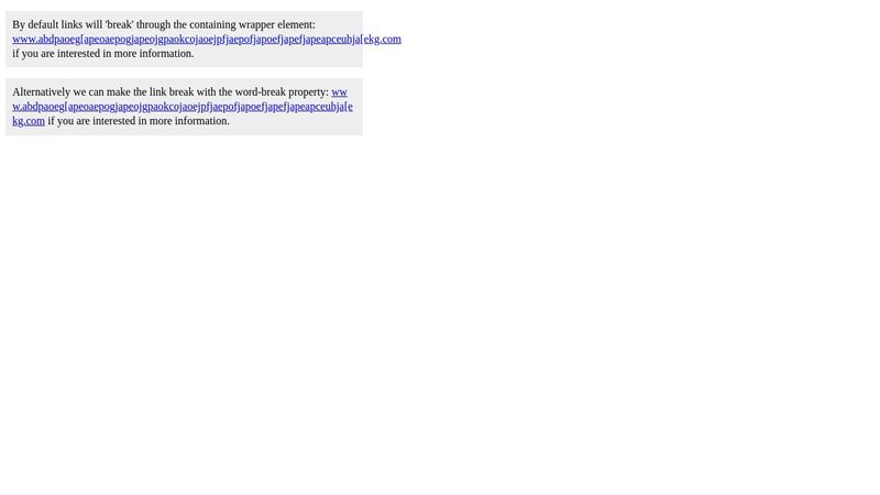 Fixing links with word-break
