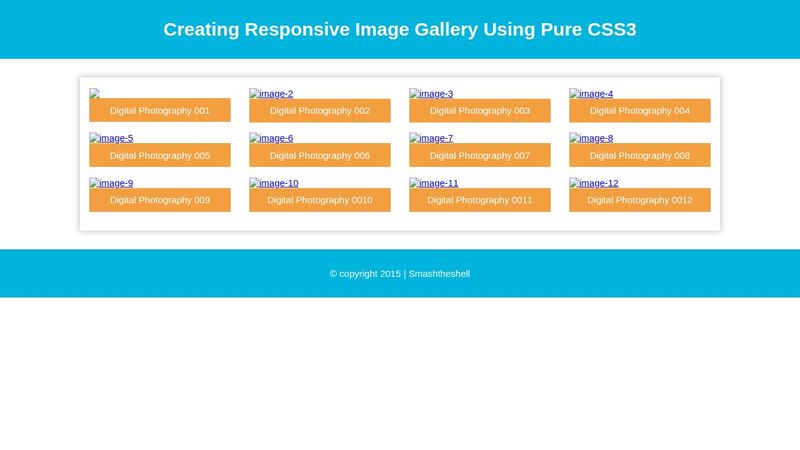 How to create responsive image gallery using html5 and css3