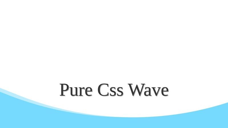 Pure Css Wave