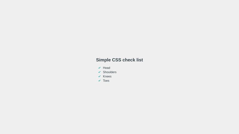 Simple CSS check list