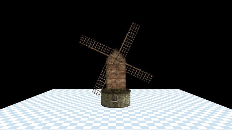 Three.js - Load .OBJ and .MTL file - Windmill2