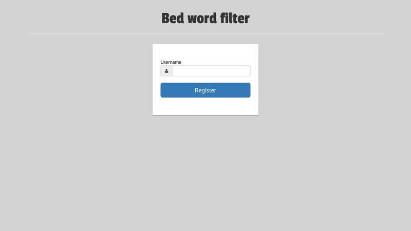 Bad Word Filter bad-word-filter