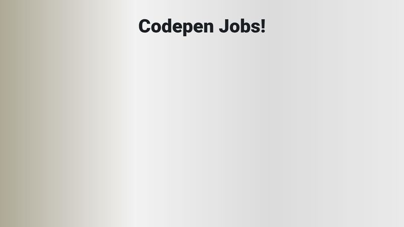 React - Codepen Jobs
