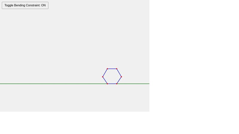 Physics Based Animation: Verlet Rigid Body with Area and Bending Constraint