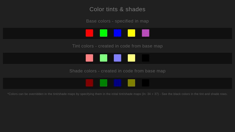 Sass Tint & Shade Color Maps