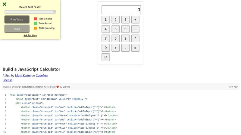 Build a JavaScript Calculator