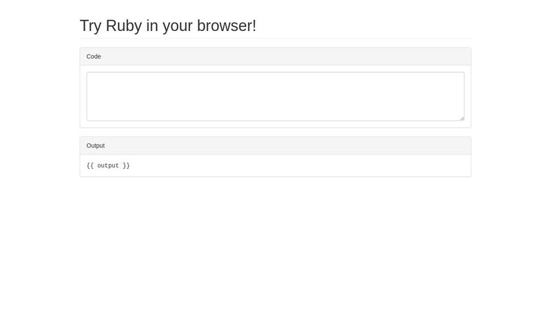 Try Ruby in your browser!