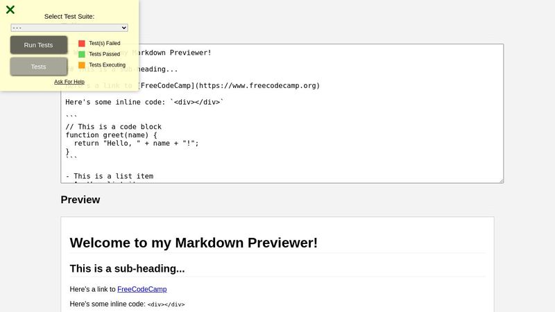 Build a Markdown Previewer