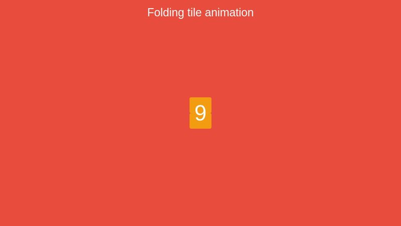 Folding tile animation