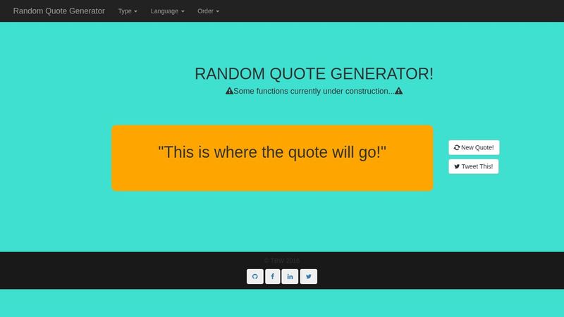 Random Quote Generator (FreeCodeCamp)