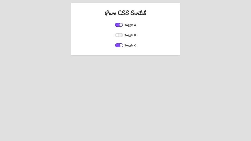 Pure CSS Switch