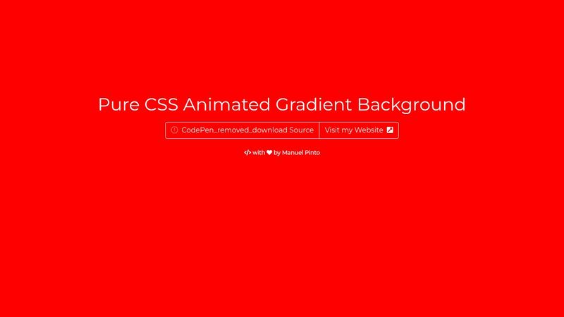 Pure CSS Gradient Background Animation