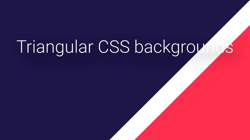 Triangular CSS backgrounds