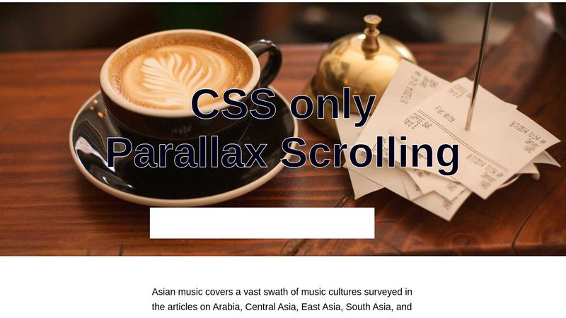 CSS only Parallax Scrolling
