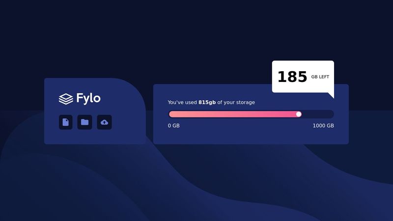 Frontend Mentor | Fylo data storage component