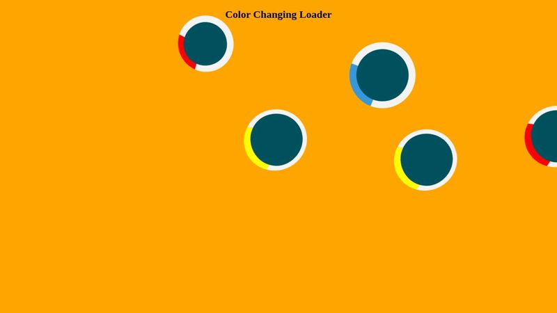 Color Changing Loader(HTML & CSS)