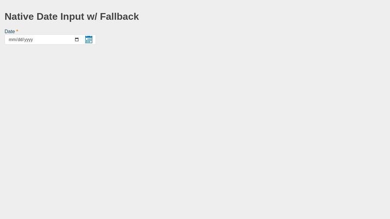 Native Date Input w/ Fallback